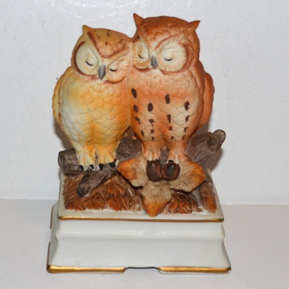 Towle | Accents | Towle Porcelain Double Owl Music Box Plays True Love ...